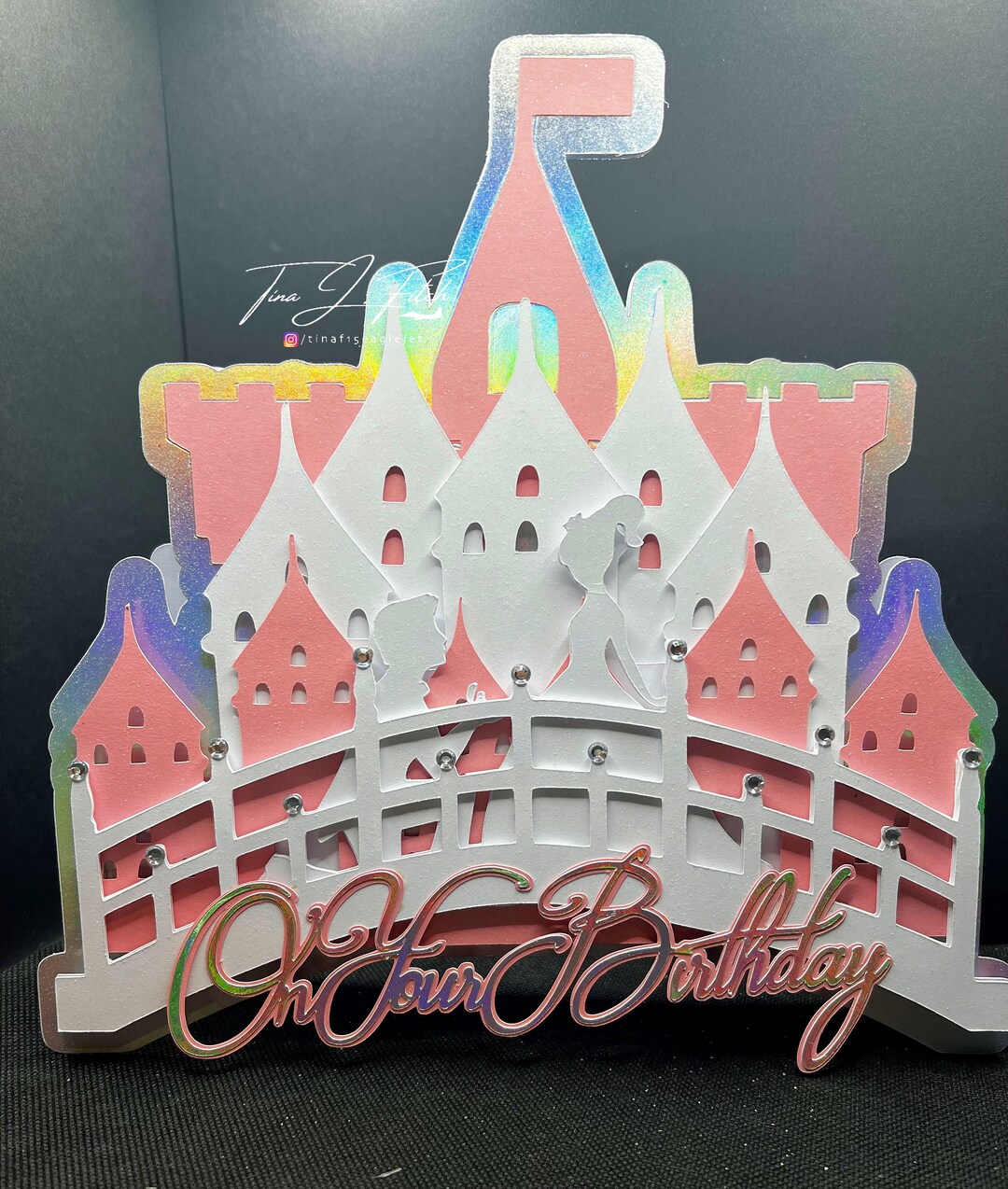Layered Castle Card TF0741, Cutting Files SVG, Silhouette Cameo ...
