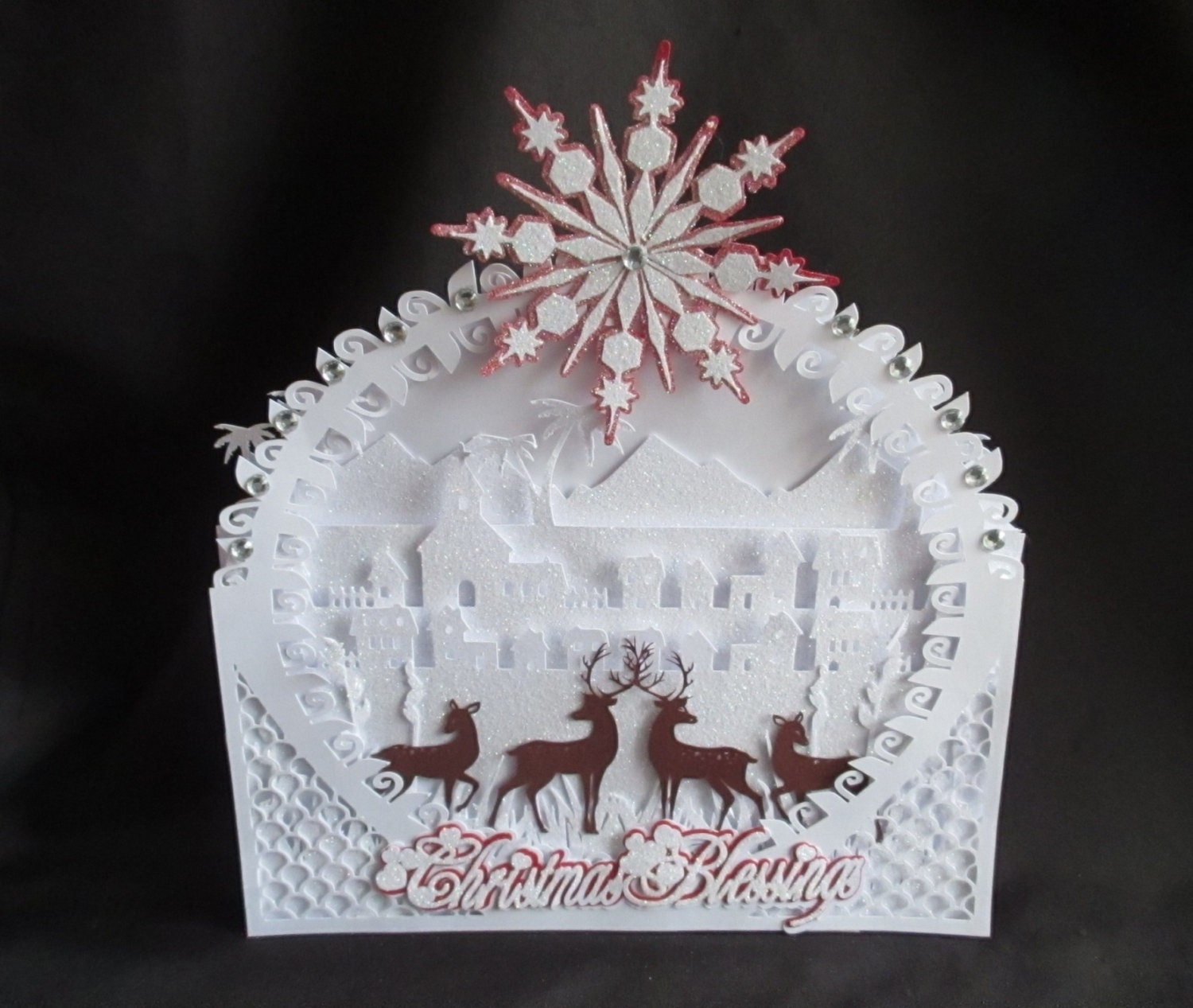 Christmas Blessings Shadow Box Card Cutting File All formats | Etsy