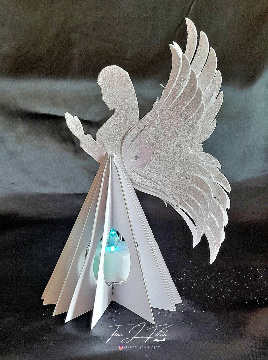 3d Angel Luminaire Table Decoration TF0556, Cutting Files SVG ...