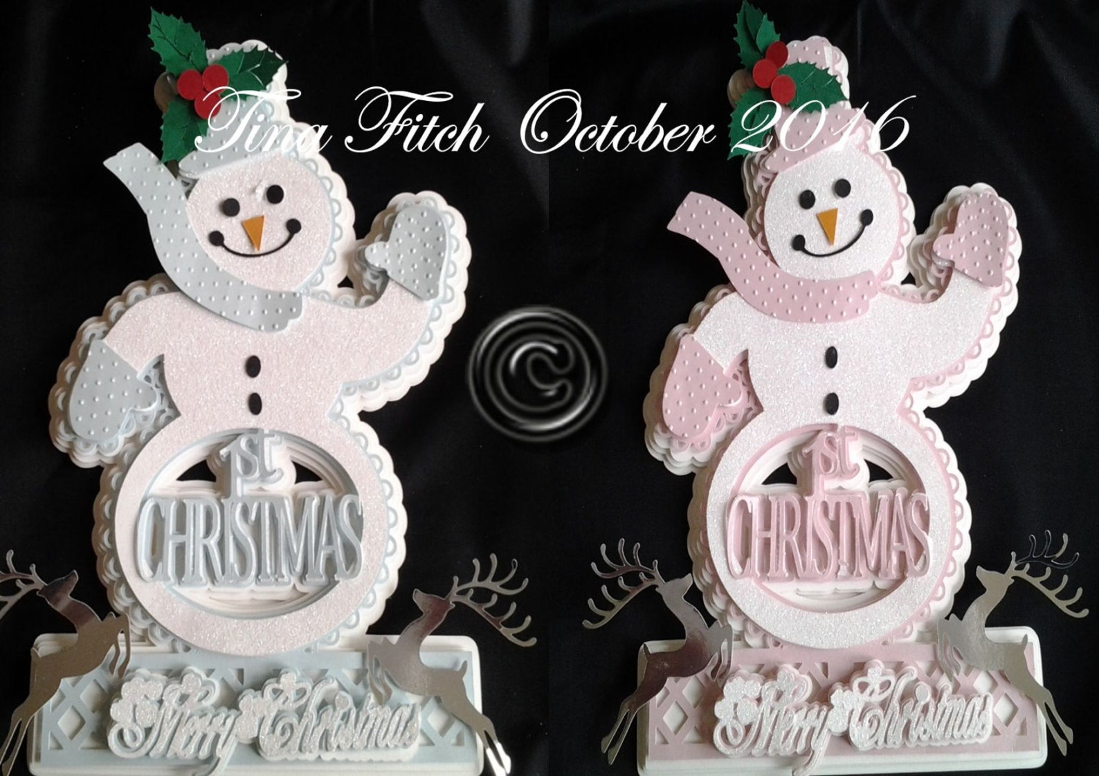 1st Christmas Snowman Card Template, Svg,mtc,scal,cricut,cameo ...