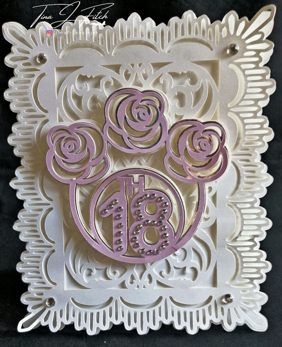 18th Card TF0384, SVG Cutting Files, Scanncut, Silhouette Cameo, Ciruct ...