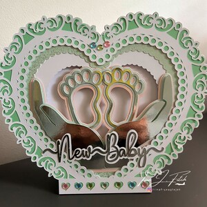 New Baby Luminaire Card Template TF0779, Cutting Files SVG, Silhouette ...