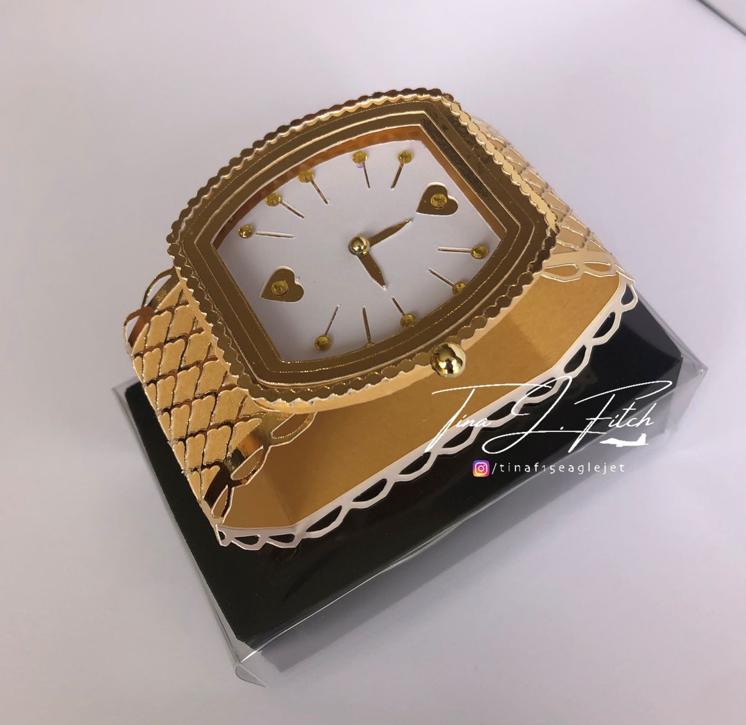 3D Watch & Box Template TF0701, Cutting Files SVG, Silhouette Cameo ...