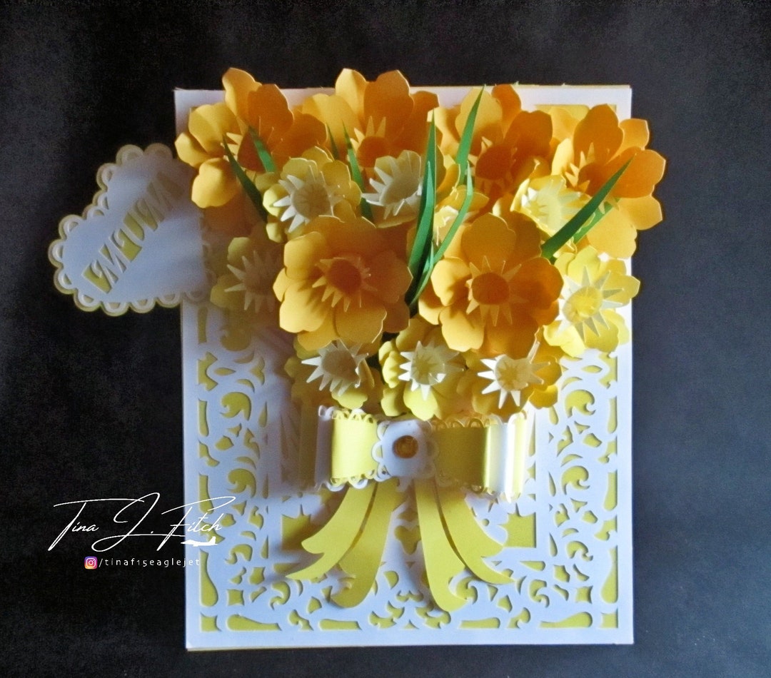 Daff Pocket Card , Cutting Files SVG, Silhouette Cameo, Scanncut ...
