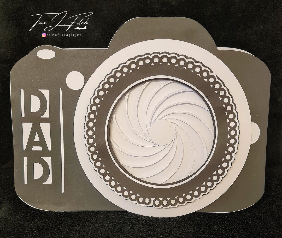 Dad Camera Card TF0695, Cutting Files SVG, Silhouette Cameo, Scanncut, Cricut - Etsy
