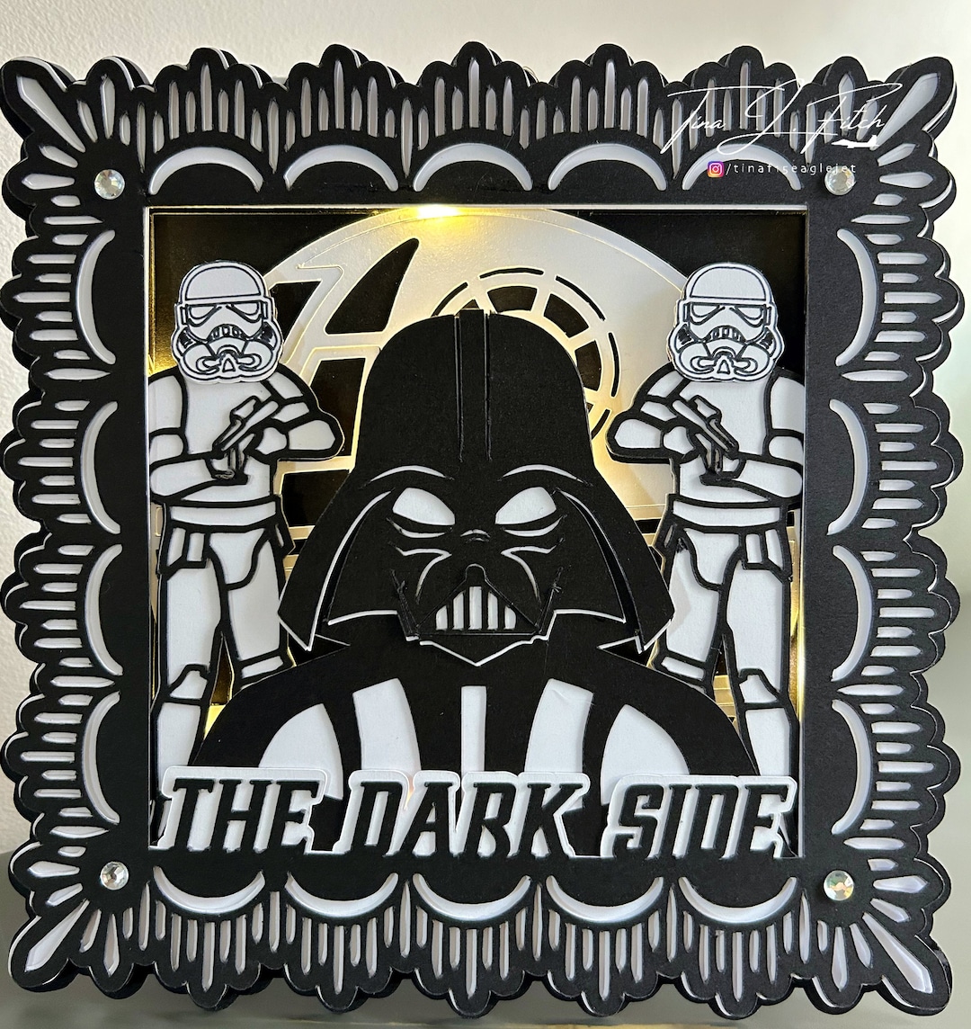 The Darkside Luminaire Card Template TF0781. Cutting Files SVG ...