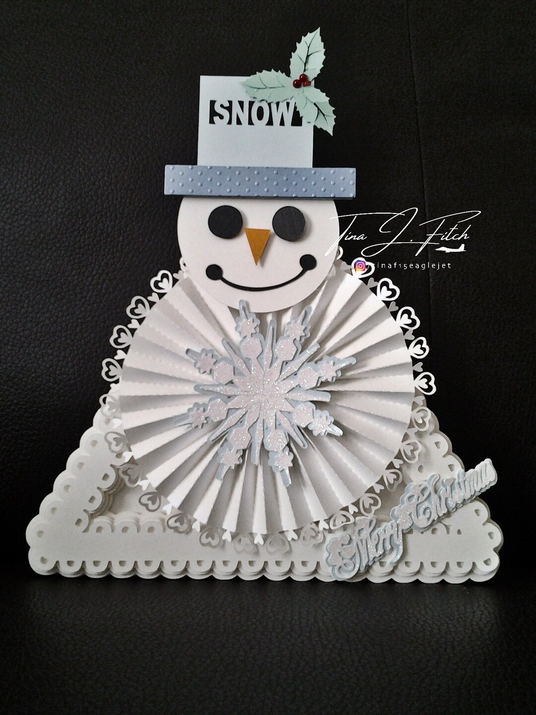 Snowman Triangle Card Template SVG, Scanncut, Cricut, Silhouette Cameo ...