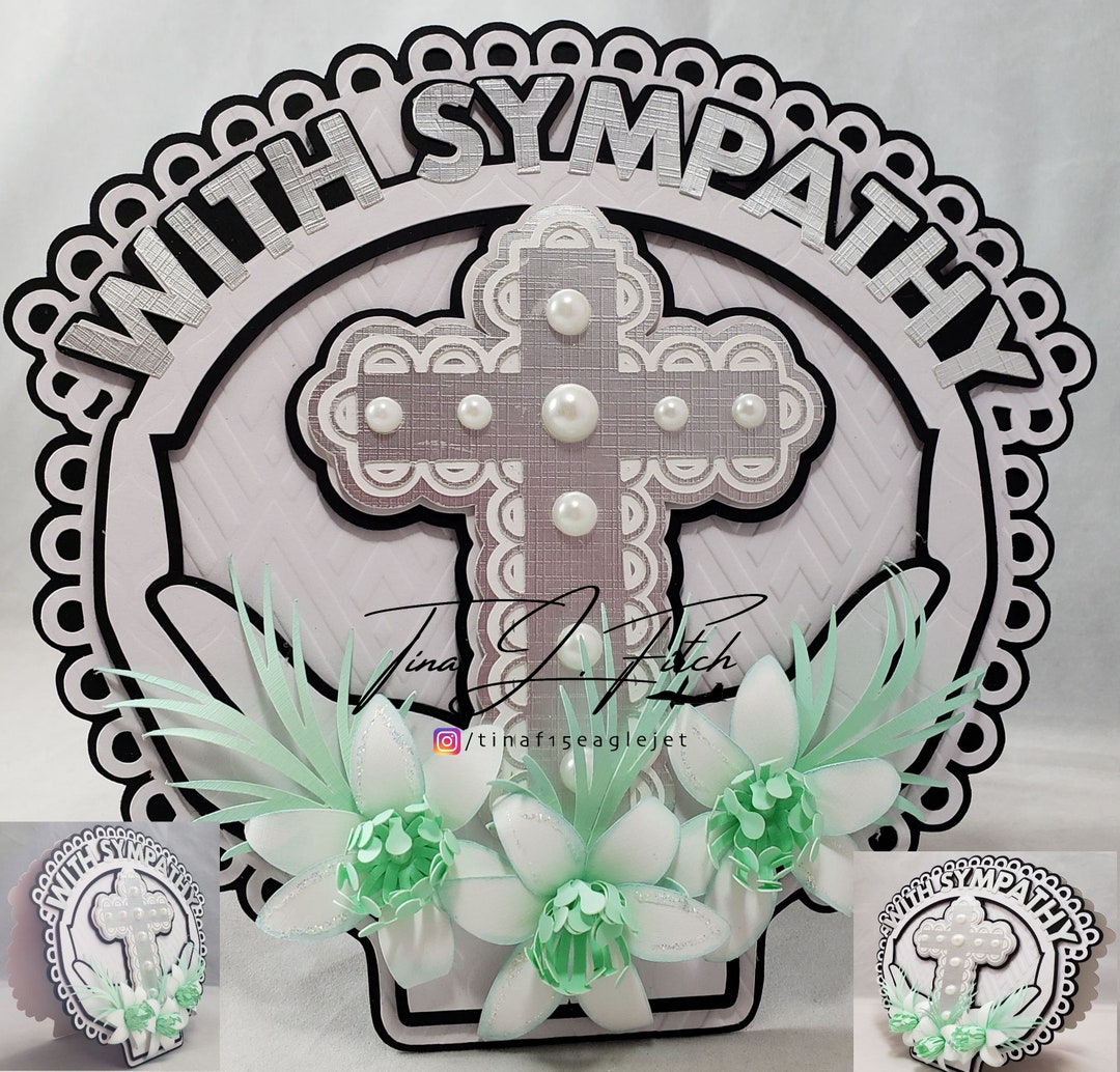 Sympathy Card TF0238, Svg,mtc,scal,cameo,cricut,scanncut - Etsy