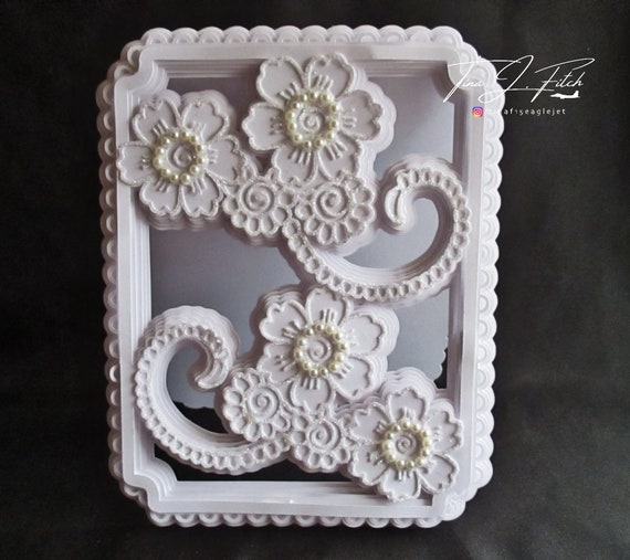 Embossed Look Card Cutting Files SVG Silhouette Cameo | Etsy