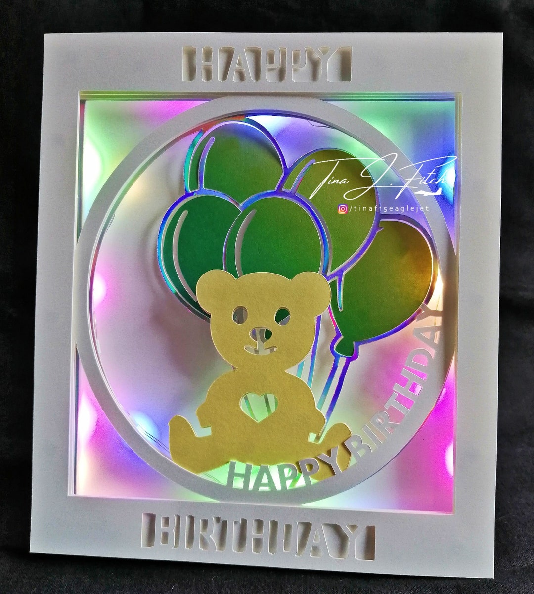 Birthday Ted Card TF0368, Cameo, SVG, Cricut, Scanncut,mtc,scal - Etsy