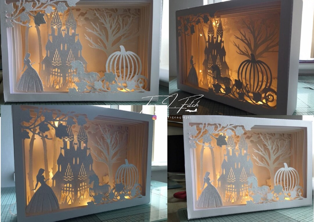 Princess Shadow Box Luminaire, TF0271 ,svg,cameo, Scal, Mtc, Cricut ...