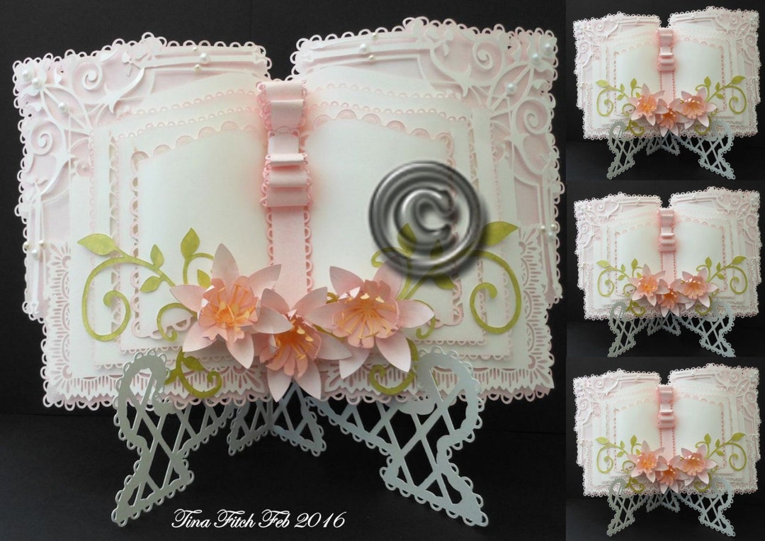 Lily Book Card & Stand Cutting File,dxf,svg,mtc,scal,scanncut,cricut ...