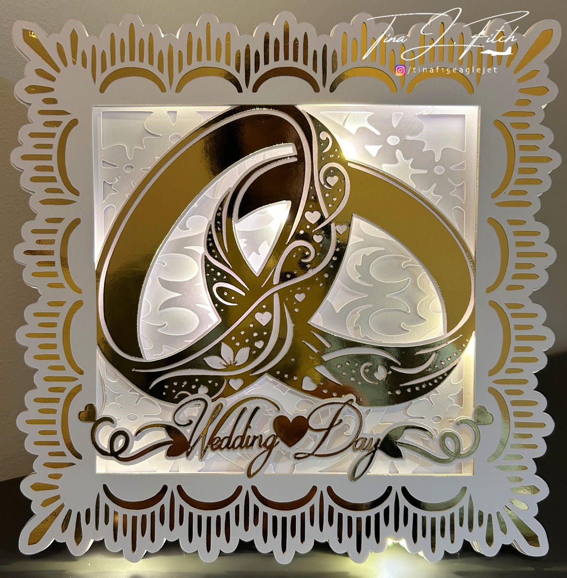 Wedding Day Luminaire Card Template TF0834, Cutting Files SVG ...