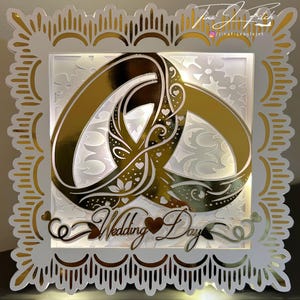 Wedding Day Luminaire Card Template TF0834, Cutting Files SVG ...