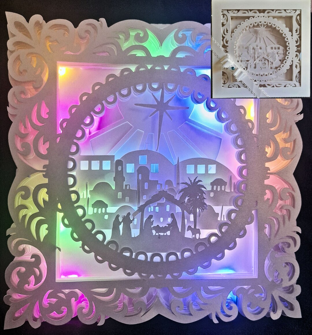 Nativity Luminary Card TF0413 Cutting Files, Scanncut,silhouette Cameo ...