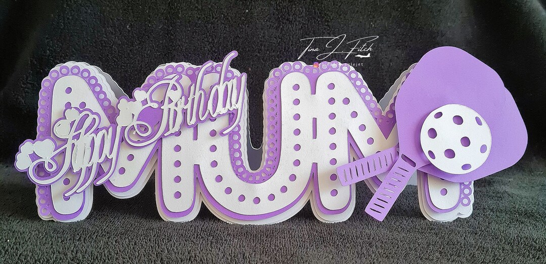 Mum Pickle Ball Card TF0633, Cutting Files SVG, Silhouette Cameo ...