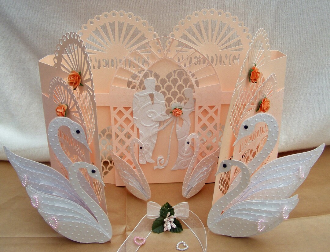 Cascading Swan Door Card, Template Svg,mtc,scal,cricut,scanncut - Etsy