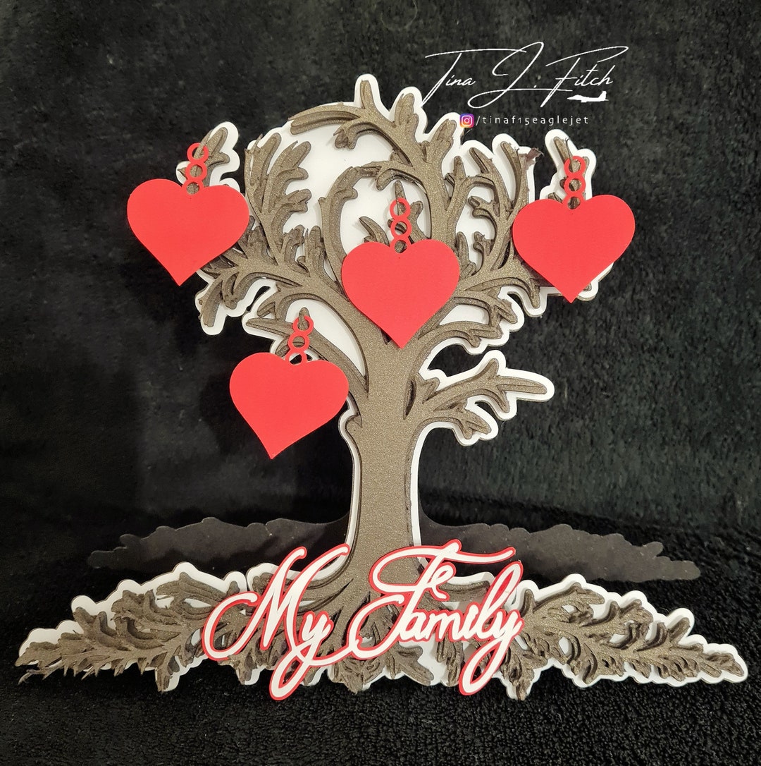 My Family Tree Card TF0650, Cutting Files SVG, Silhouette Cameo ...
