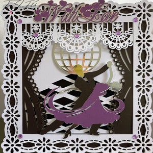 Ballroom Luminaire Card Template TF0784, Cutting Files SVG, Silhouette ...