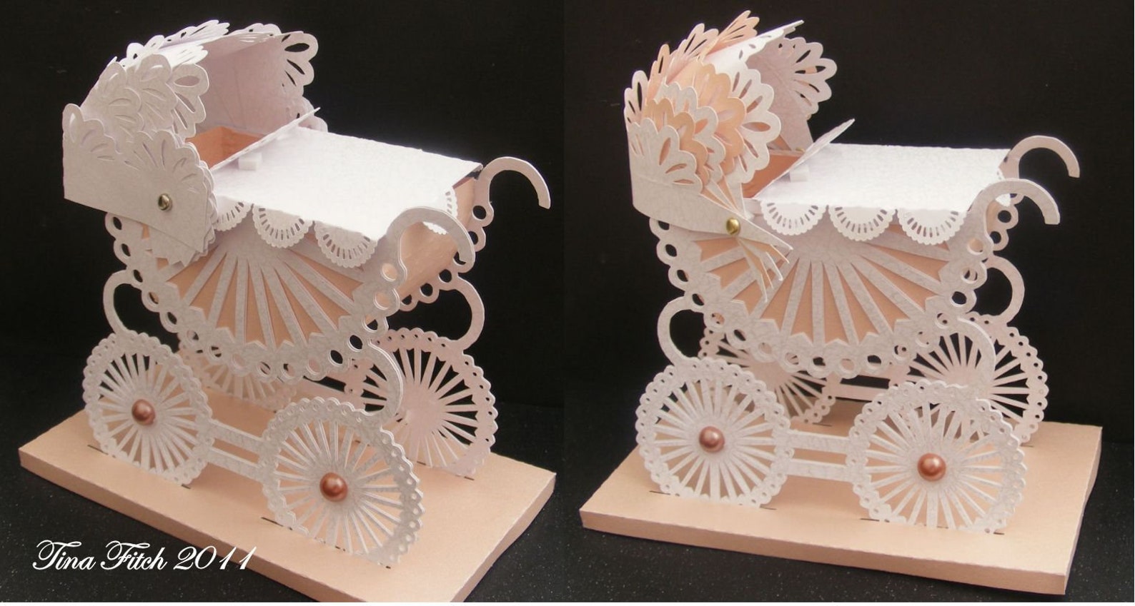 Scalloped 3d Pram box. Svgmtcscalcricutsilhouette Cameo | Etsy