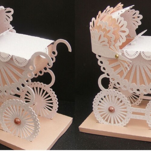 Scalloped 3d Pram box. Svgmtcscalcricutsilhouette Cameo - Etsy