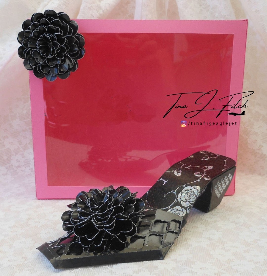 Fancy Shoe & Box .svg.mtc,scal,cricut,silhouette,cameo, - Etsy