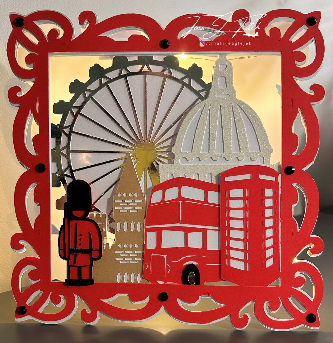 London Town Luminaire Card Template TF0791, Cutting Files SVG ...