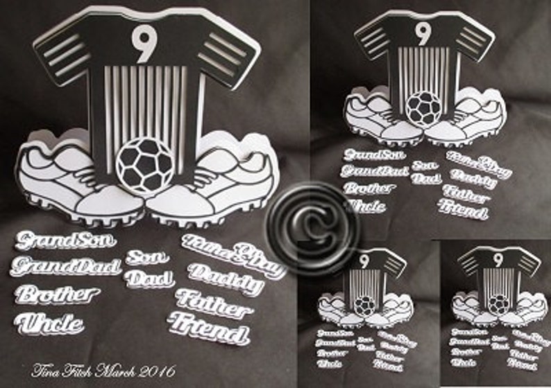 Football Shirt and Boots Card Cutting - Etsy
