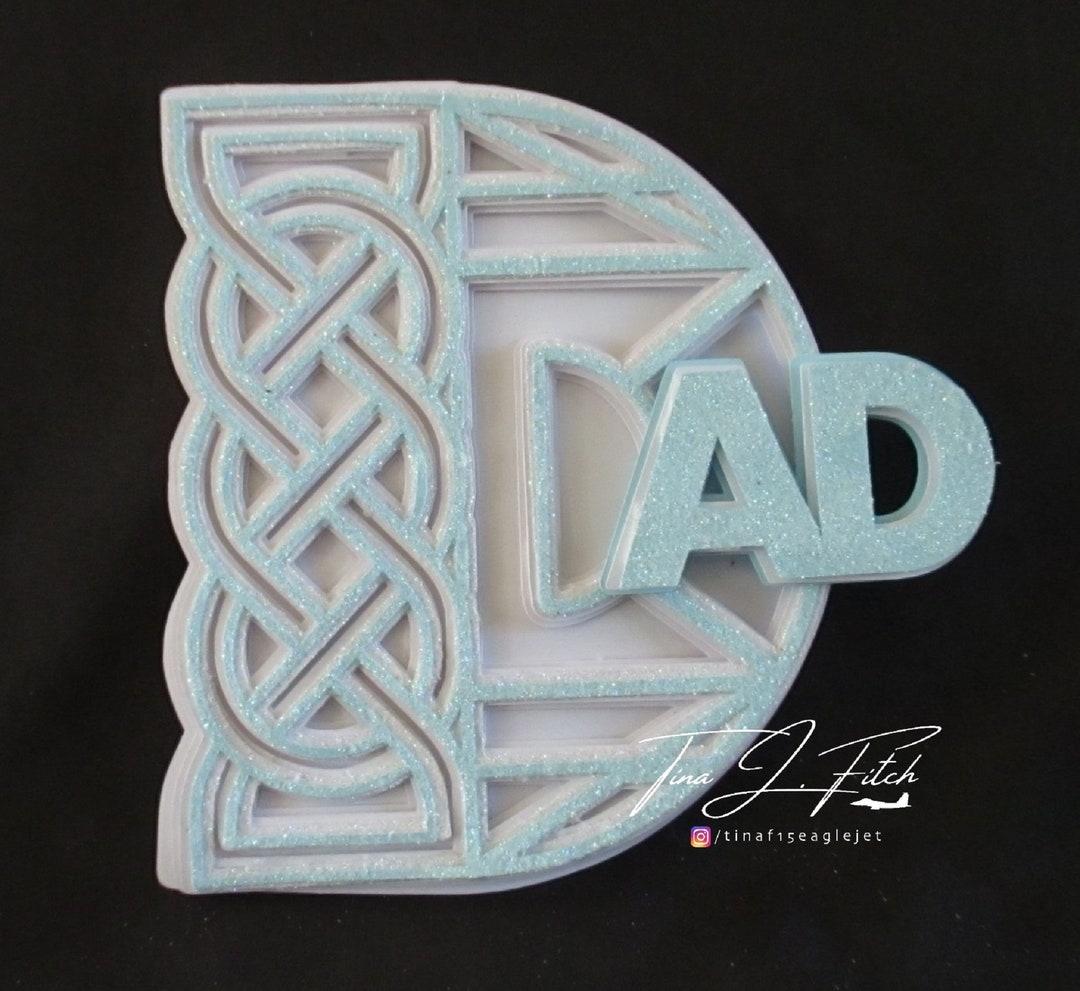 Mandala Dad Layered Card Template TF0295 SVG, Mtc,scal, Silhouette ...