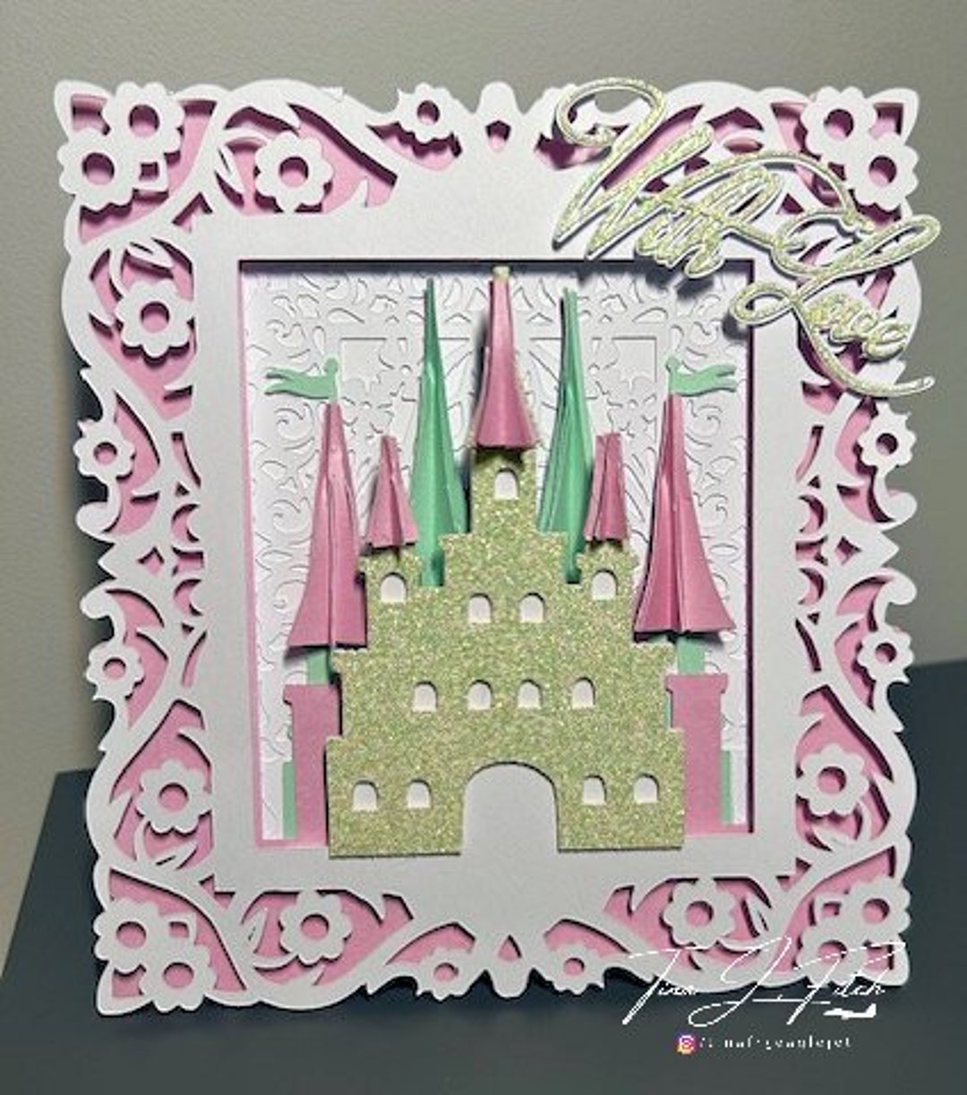 Layered Castle Luminaire Card TF0688, Cutting Files SVG, Silhouette ...