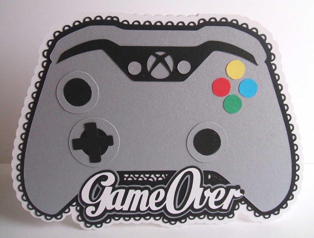 Game Over Card, Cutting Files SVG, Silhouette Cameo, Scanncut, Cricut ...