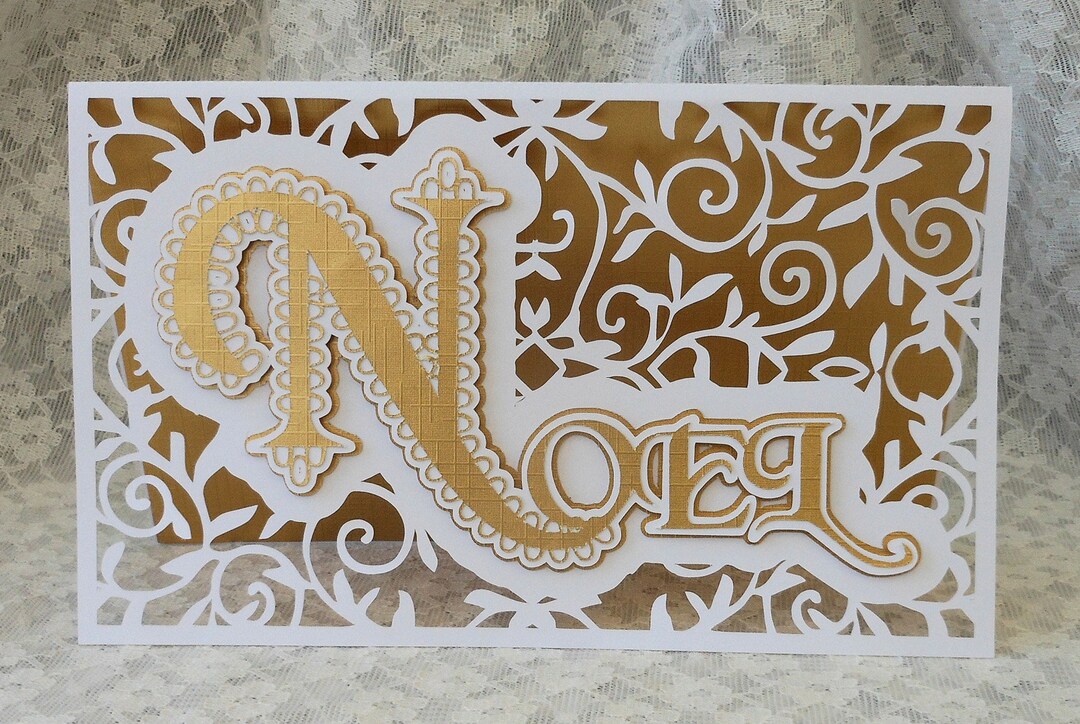 Noel Fancy Card , Cutting Files SVG, Silhouette Cameo, Scanncut, Cricut ...