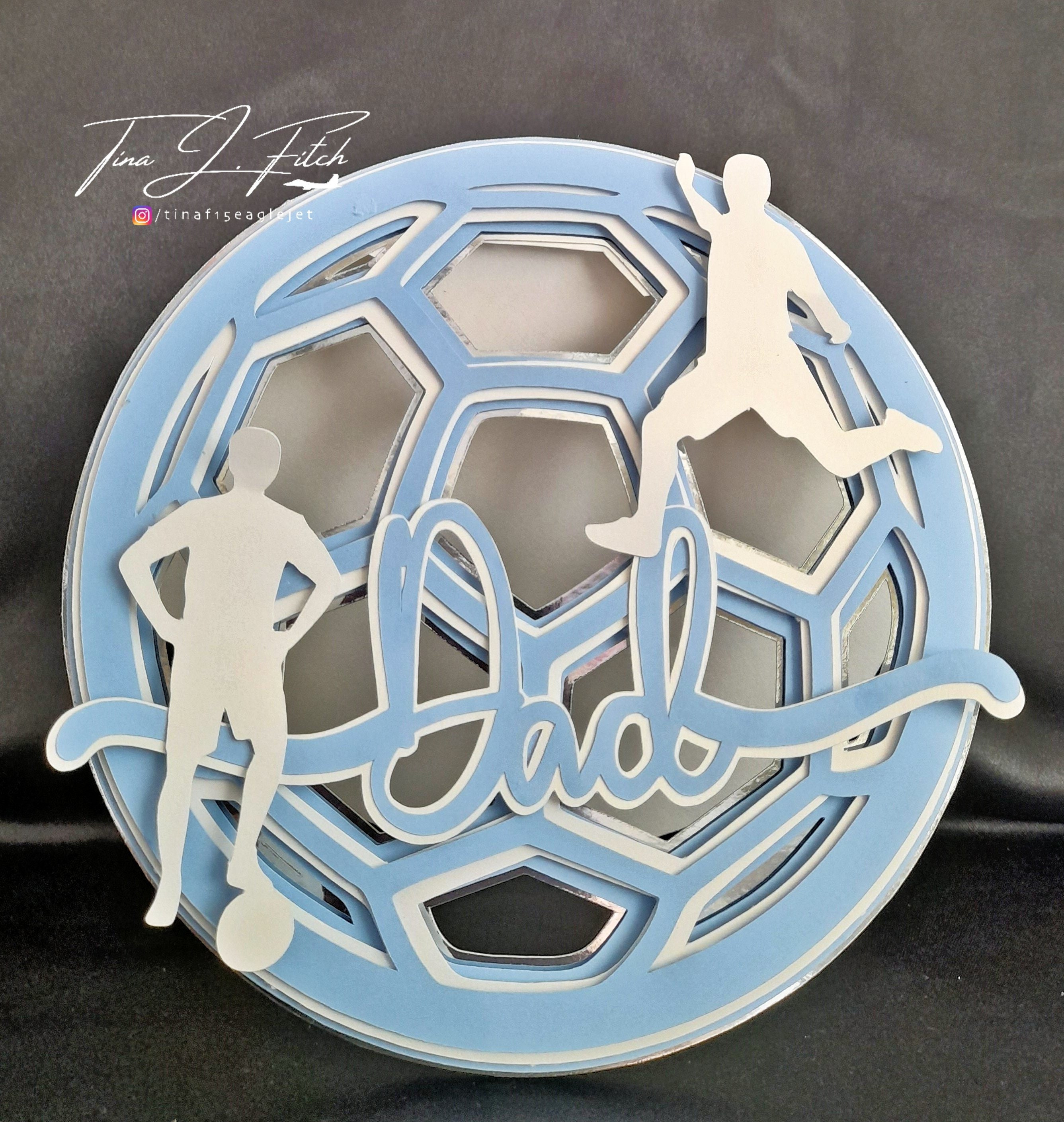 Football Shaped Card TF0511, Cutting Files SVG, Silhouette Cameo ...