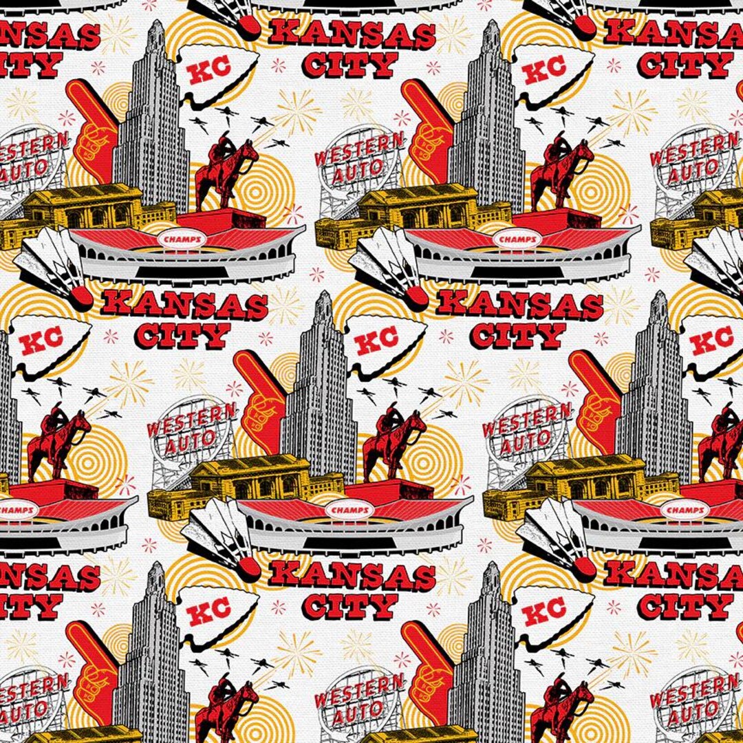 Kansas City Collage - White From What a Catch Season 2 From PBS Fabrics ...