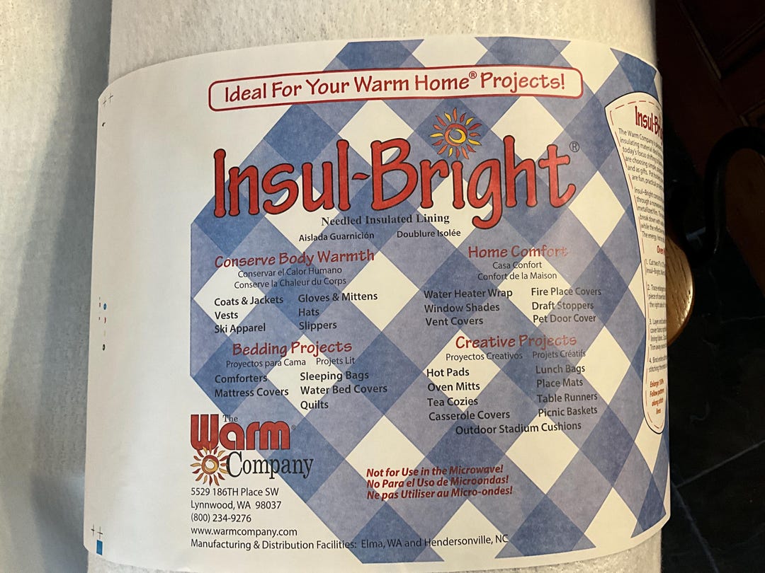 Insul-bright by the Warm Company, 22 1/2” Inches Wide Needle Punched ...