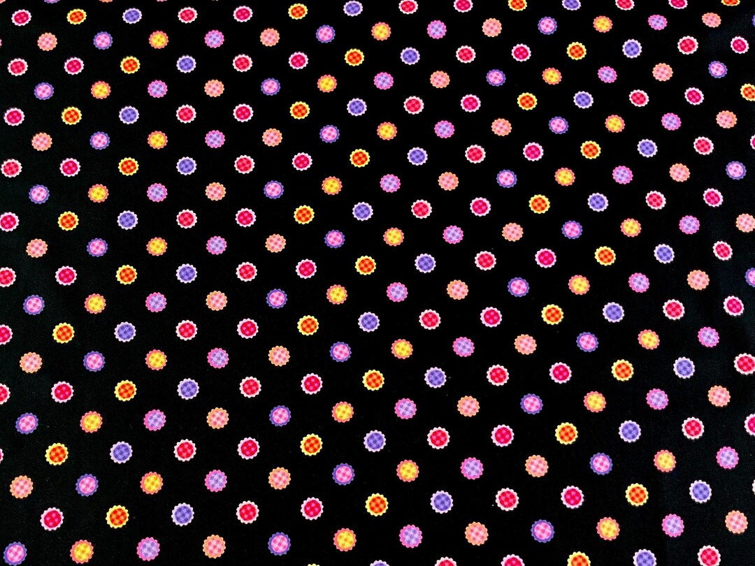 Sweet Things Floral Dots Black From Lakehouse Fabrics - Etsy