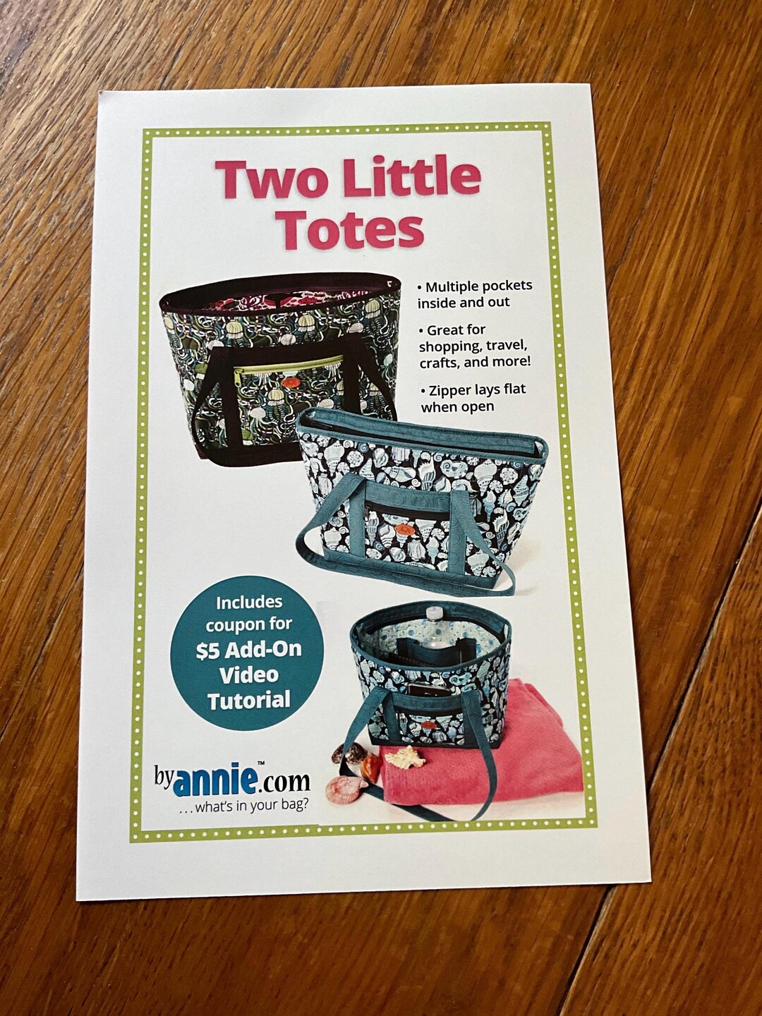 Two Little Totes Bag Pattern From by Annie.com - Etsy
