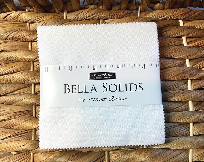 Bella Solids 5” Charm Pack, White - Etsy
