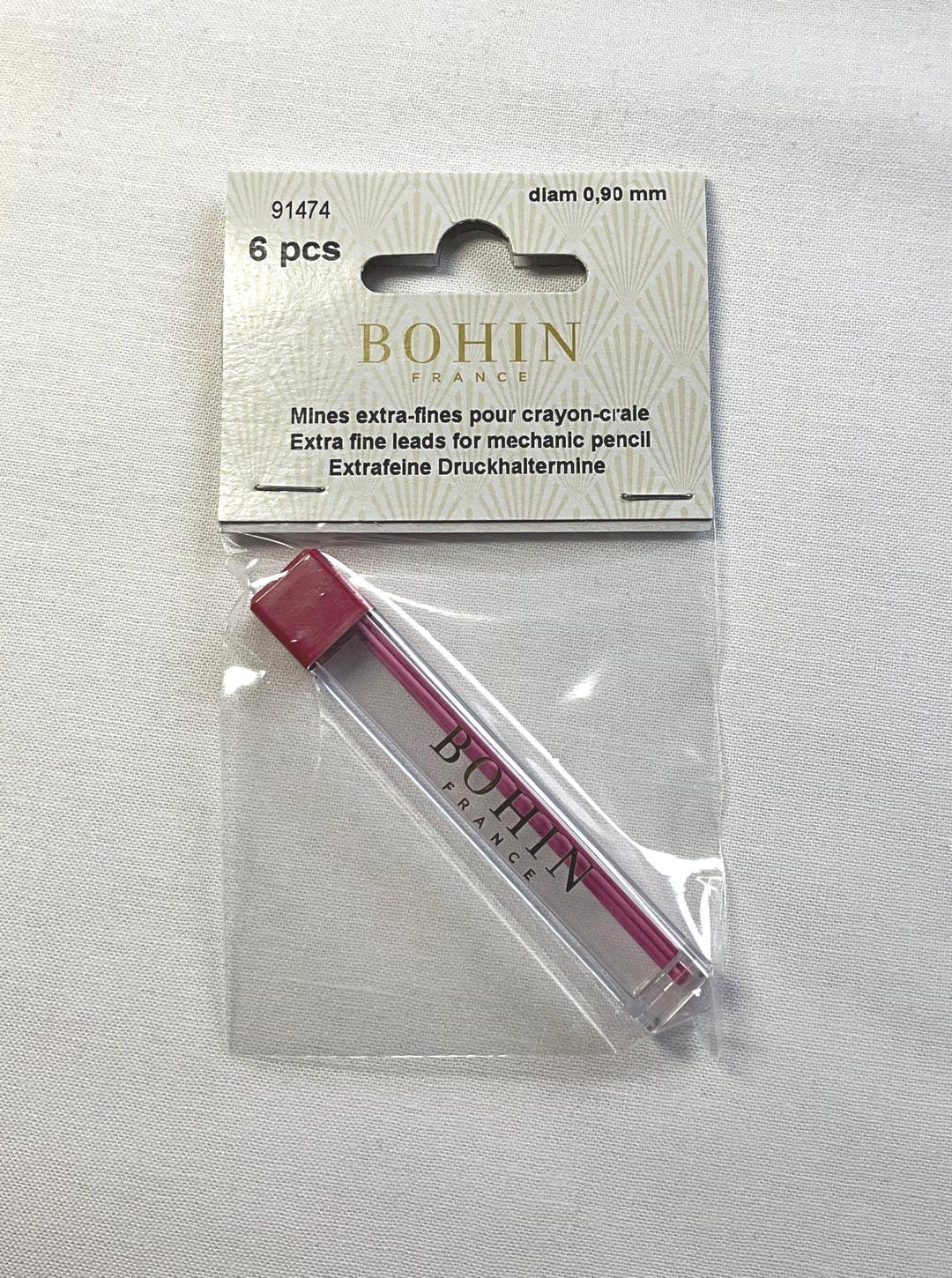 Bohin Mechanical Pencil Refill .9mm Pink - Etsy