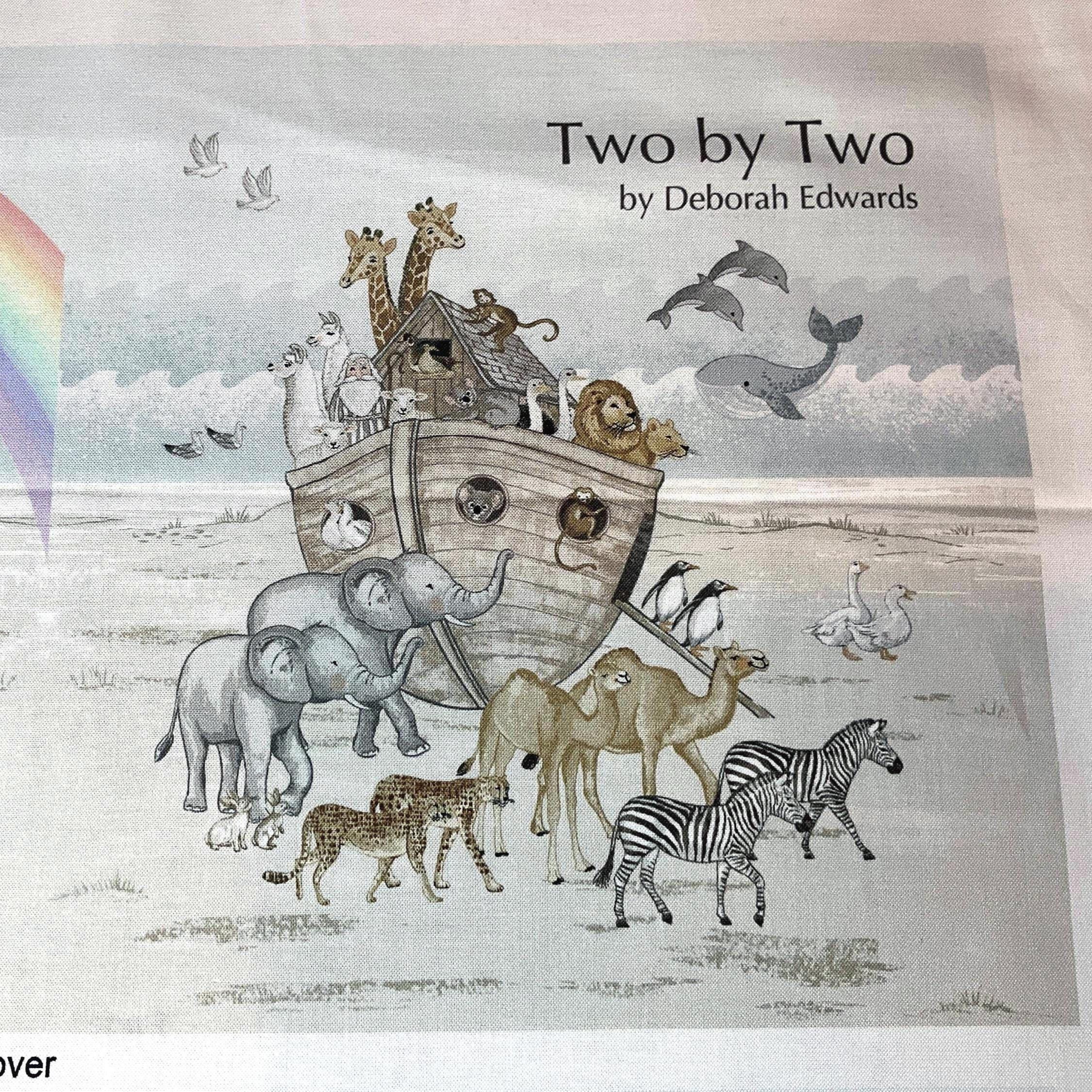 Noah's Ark Two by Two Fabric Book Panel – Includes Instructions (36" X ...