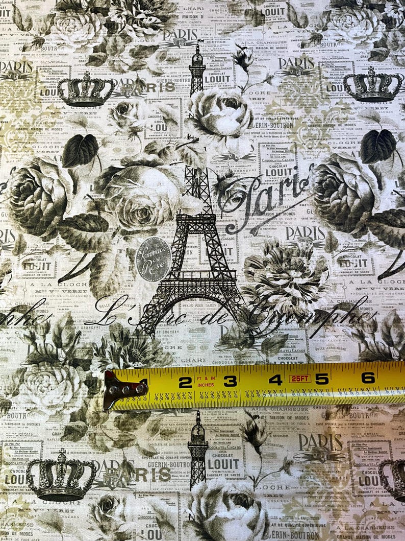 Parchment Paris Floral From Paris Nights by Blank Quilting - Etsy