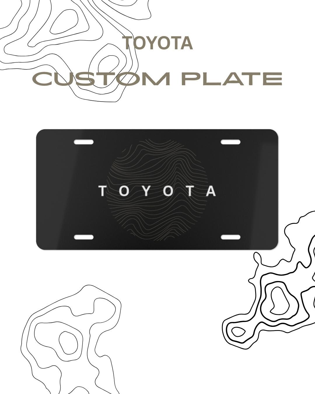 Car Vanity Plate, Toyota License Plate, Personalized Automotive Plate ...