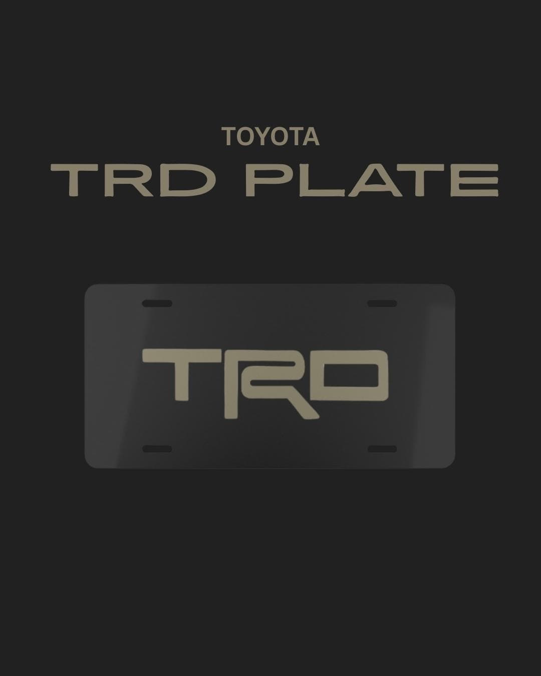 Toyota TRD Vanity Plate, Custom Metal License Plate, Car Decor for ...