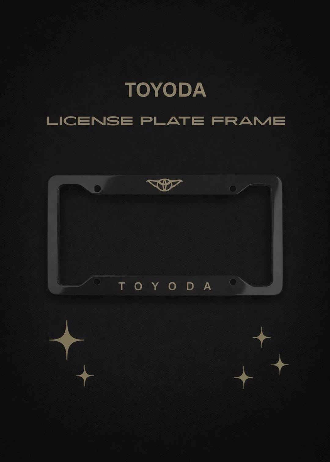 TOYODA Yoda Star Wars License Plate Frame | Toyota Inspired Car ...