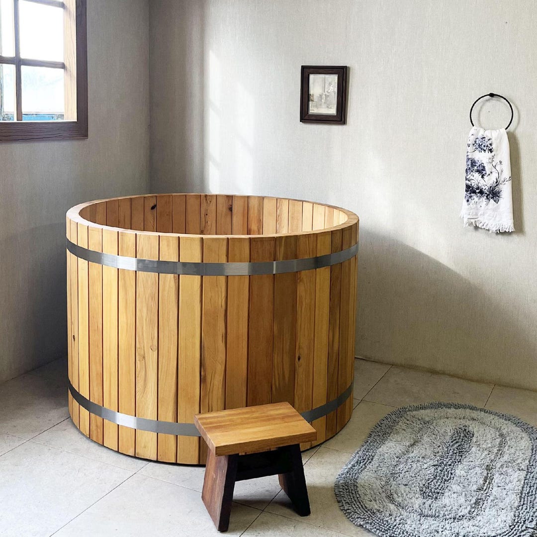 Jacuzzi de cedro personalizado, tipo barril, para interiores y ...