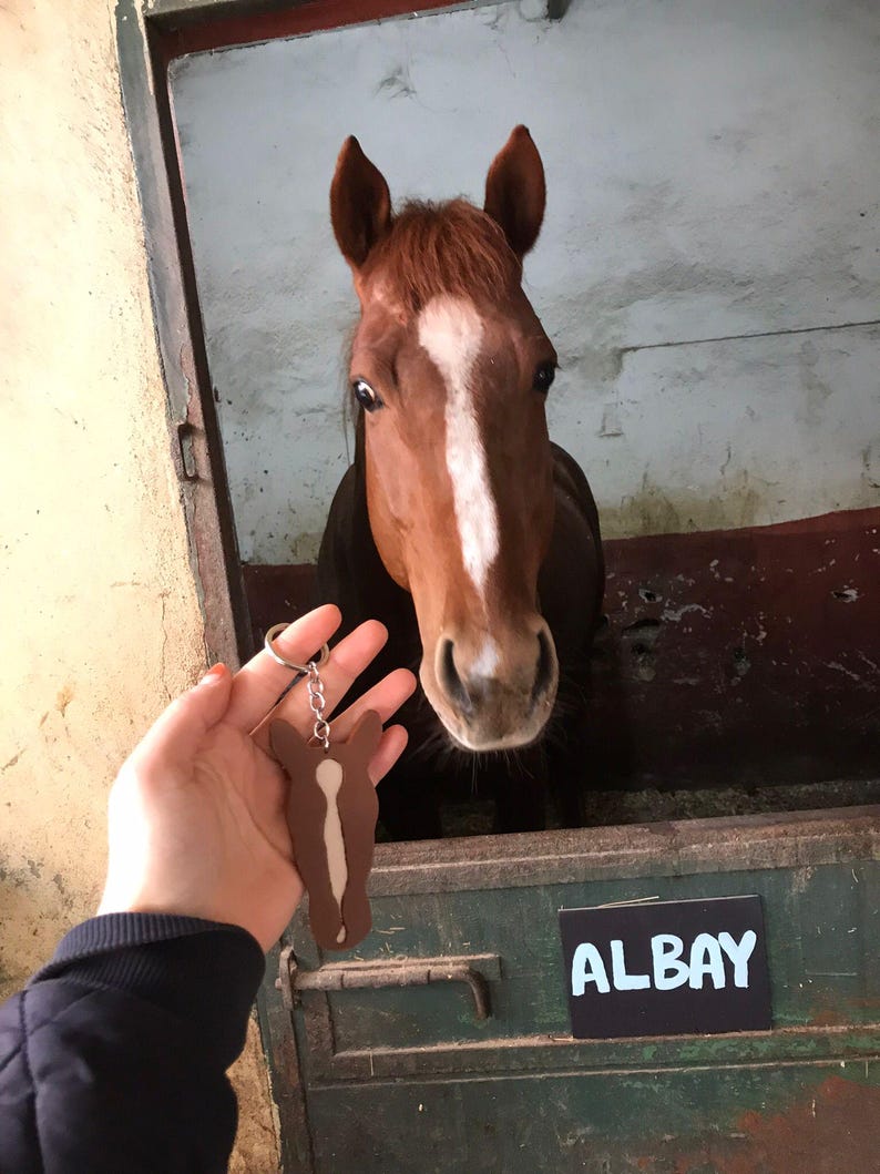 Custom Personalized Leather Horse Face Keychain - Etsy