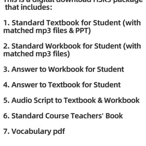 HSK3 Standard Course Bundle Includes Student Textbook, Workbook, Answer ...