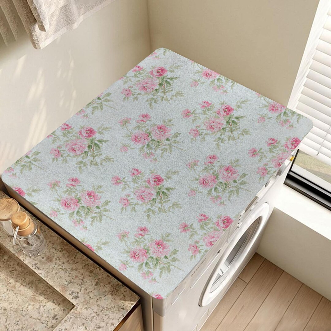 Shabby Chic Roses Washer Dryer Top Mat Protector - Etsy