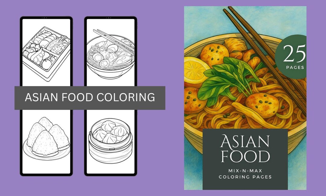 Asian Food Coloring Pages, Asian Food Coloring Book, Kawaii Ramen ...