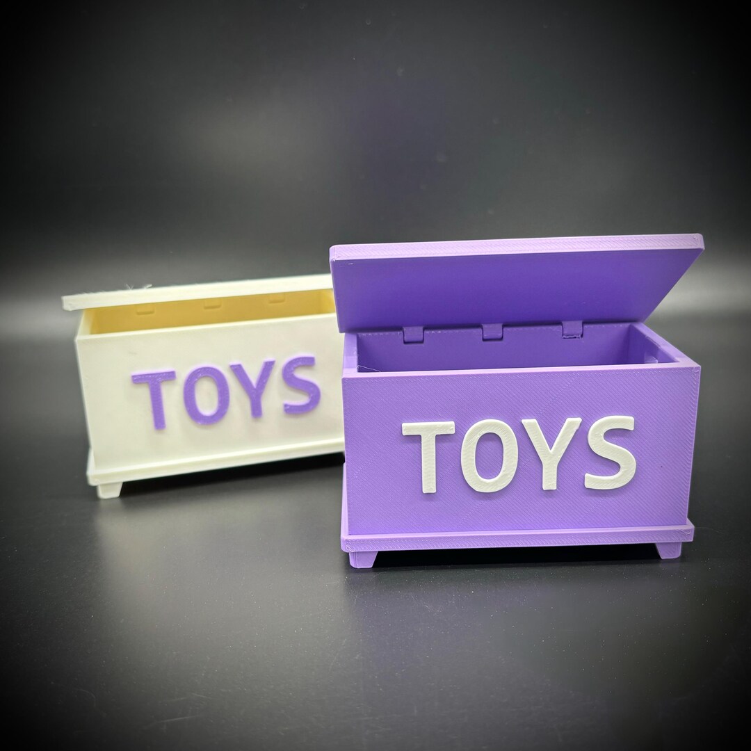Doll House Toy Box - Doll Furniture - 1:6 Scale - Pick Your Colors - Etsy